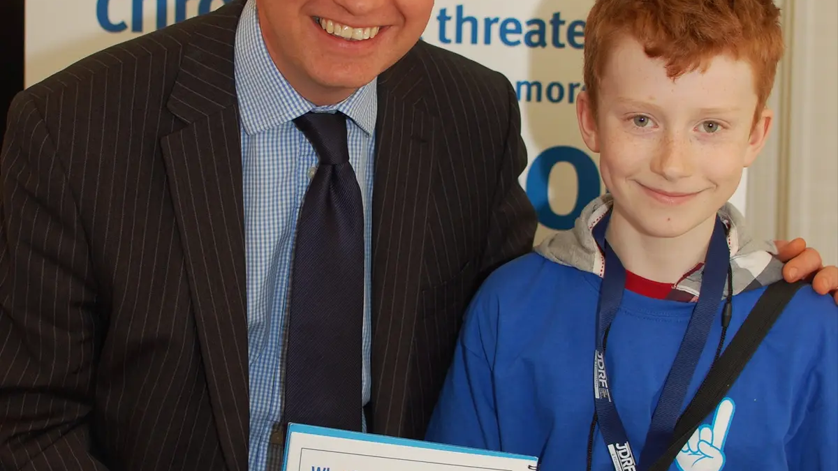 Tim meets 11 year old Ellis in Parliament to talk about Type 1 diabetes ...